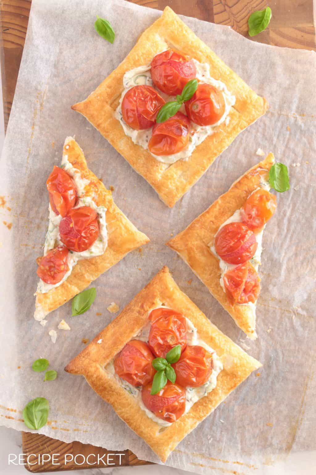Puff Pastry Tomato Tartlets | Recipe Pocket
