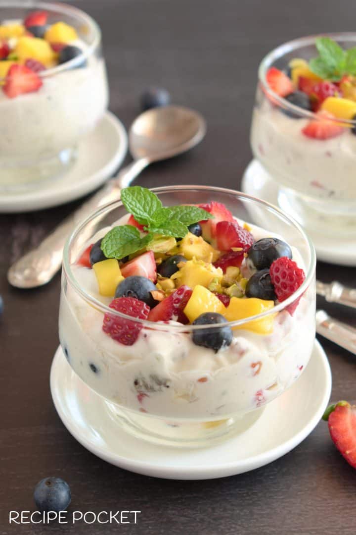 Easy Mixed Fruits In Cream Dessert | Recipe Pocket